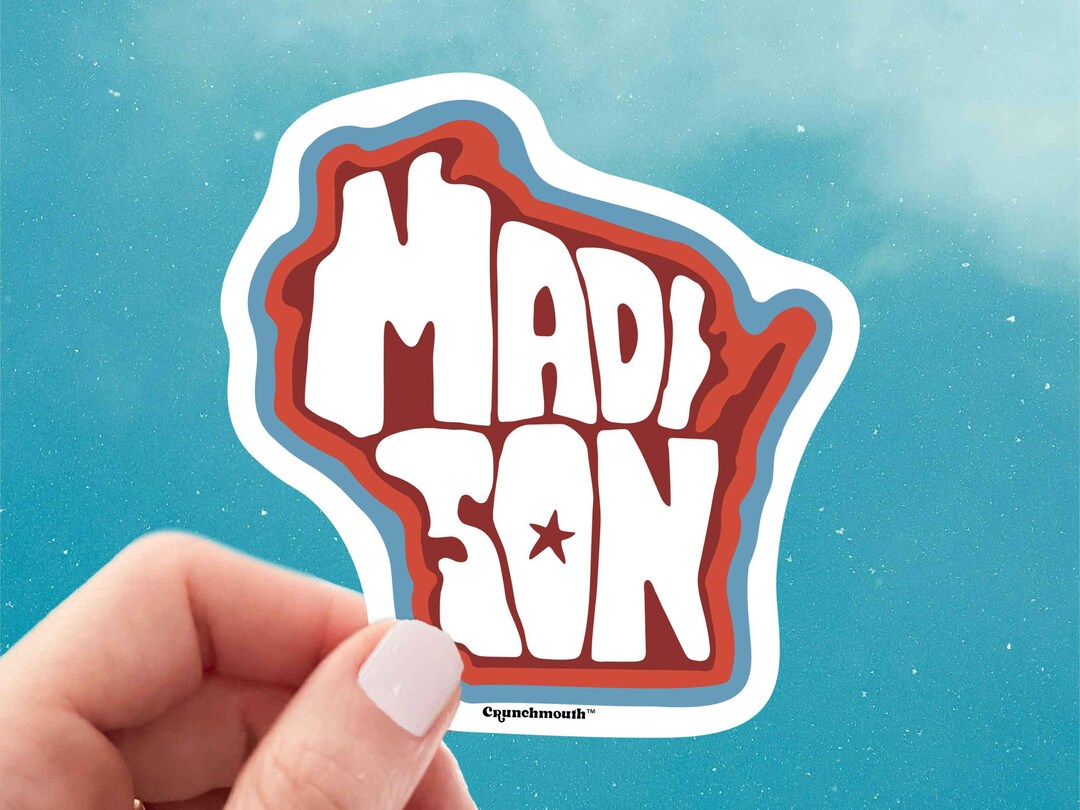 Madison Sticker | Travel Luggage Stickers | Madison Wisconsin | Water ...