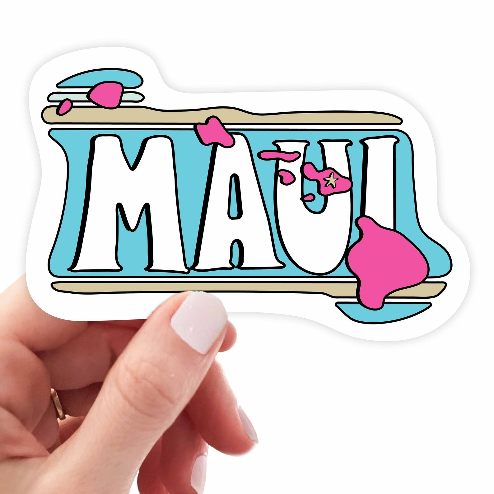 Maui Hawaii Sticker | VARIATIONS AVAILABLE | Laptop Sticker | Maui HI ...