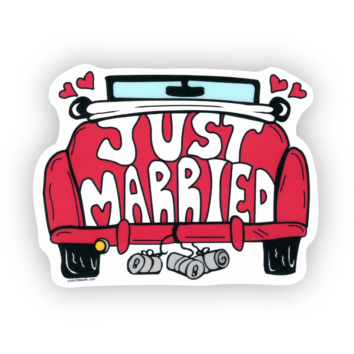 JUST MARRIED Vinyl Sticker Car Truck Decal Sign - Etsy