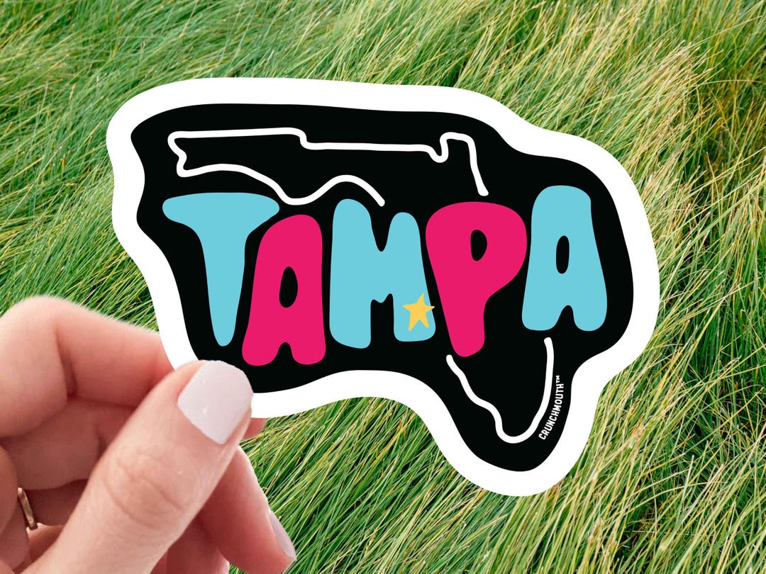 Tampa Sticker, Tampa Florida, Tampa Bay, State Outline Decal ...