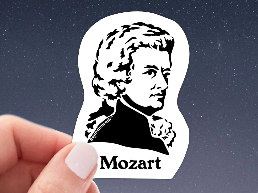 Mozart Sticker, Wolfgang Amadeus Mozart, Classical Music Teacher Gift ...
