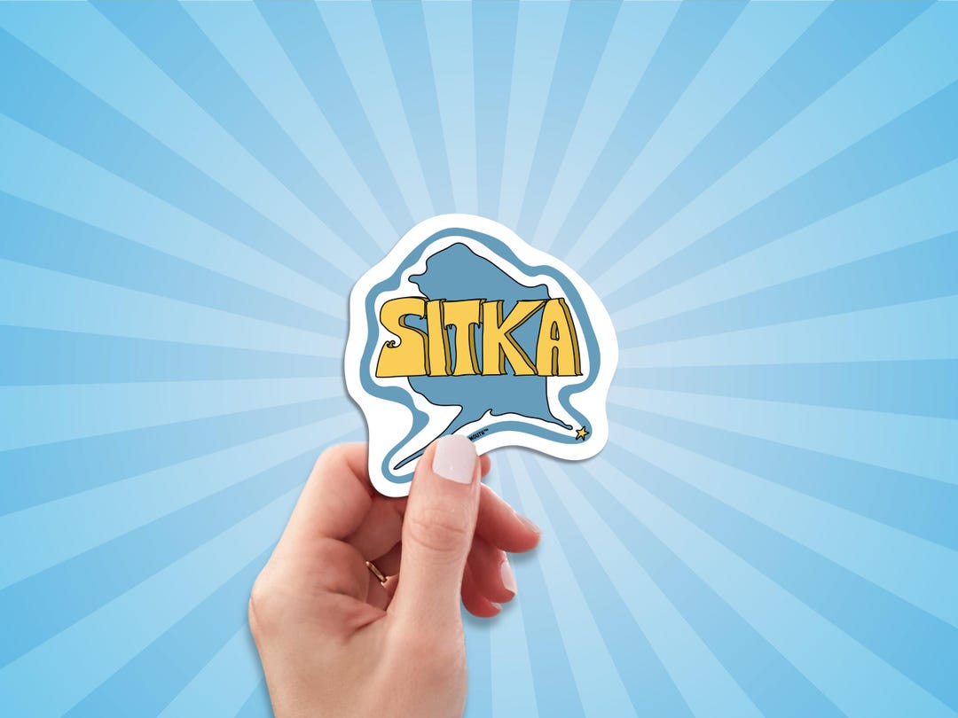 Sitka Travel Luggage Sticker, Alaska State Outline Decal, Tongass ...