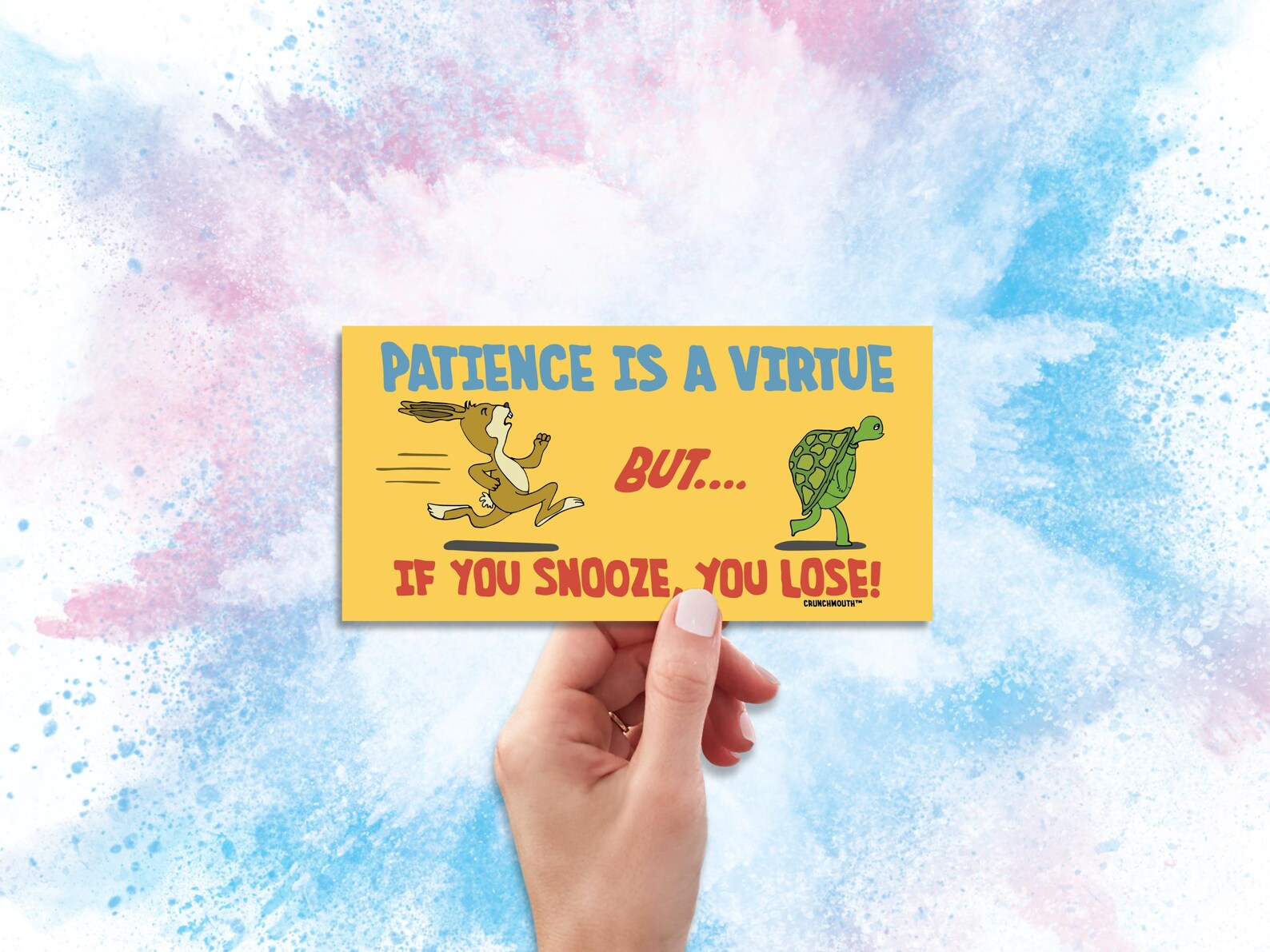 Tortoise and Hare Bumper Sticker, Patience is a Virtue but If You ...