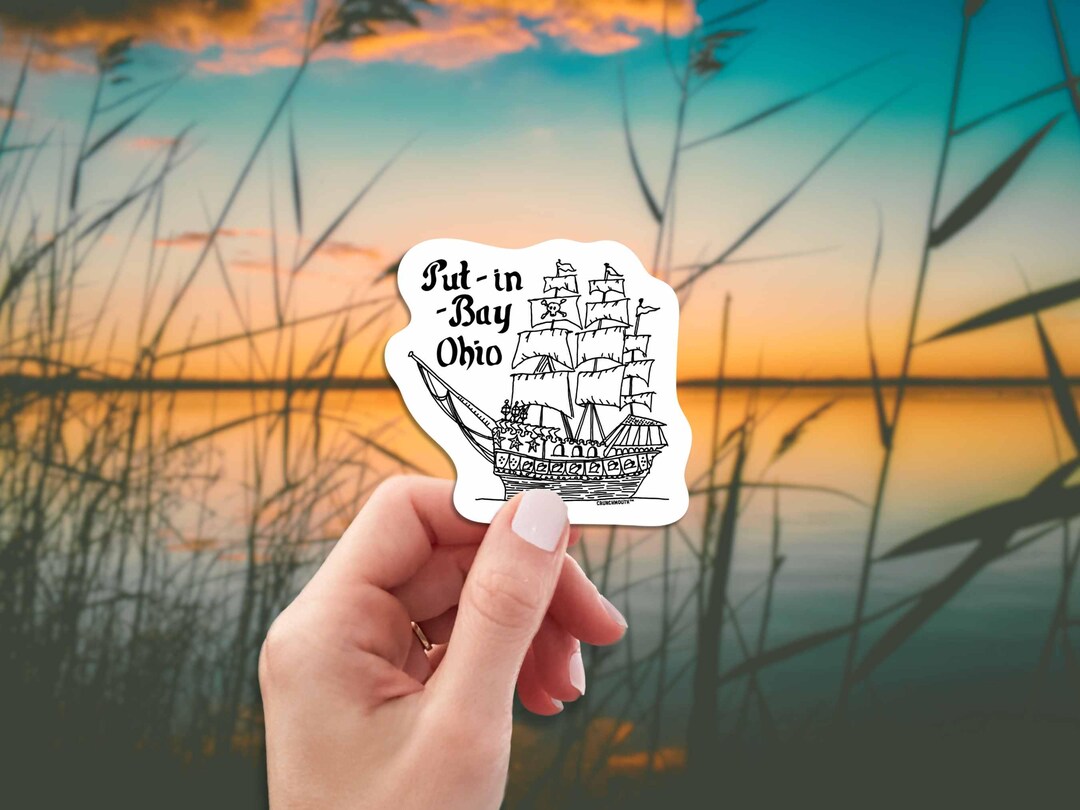 Put in Bay Pirate Ship Travel Luggage Sticker, Put-in-bay Road Trip ...
