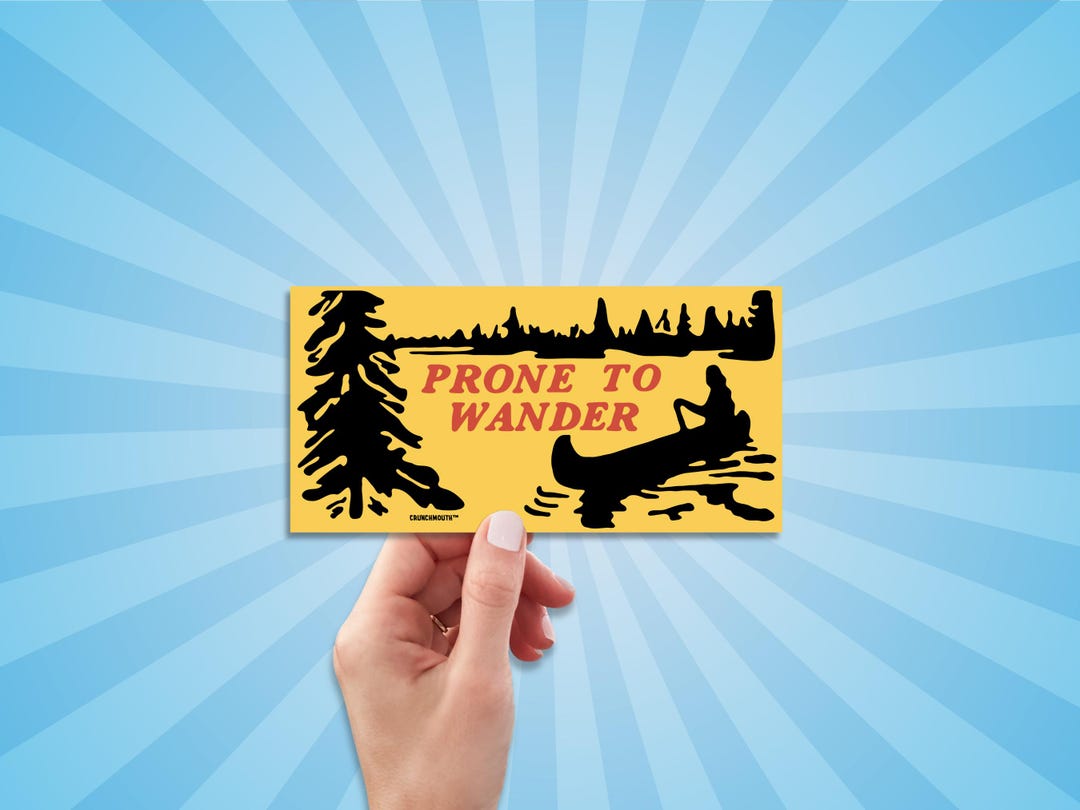 River Adventure Bumper Sticker, Prone to Wander, Canoe, Kayaker ...