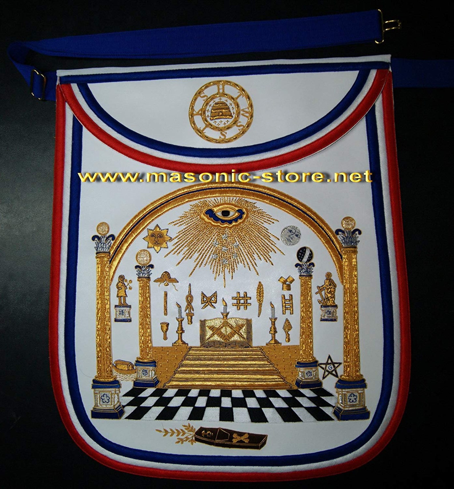 Masonic George Washingtons Apron Design Hand Embroidery Etsy