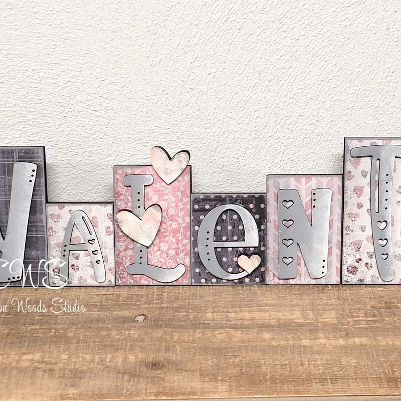 Valentine Blocks - Etsy