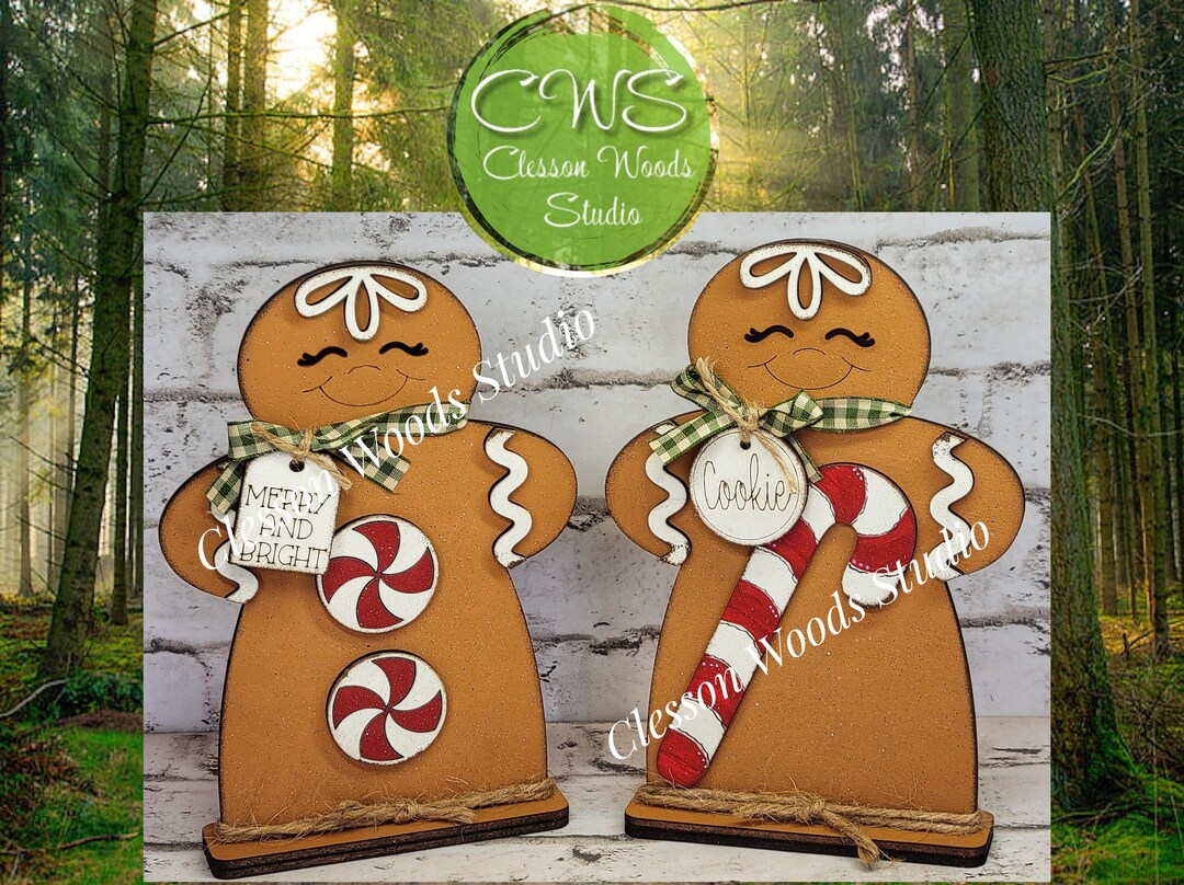 Gingerbread Couple Shelf Sitters - Etsy