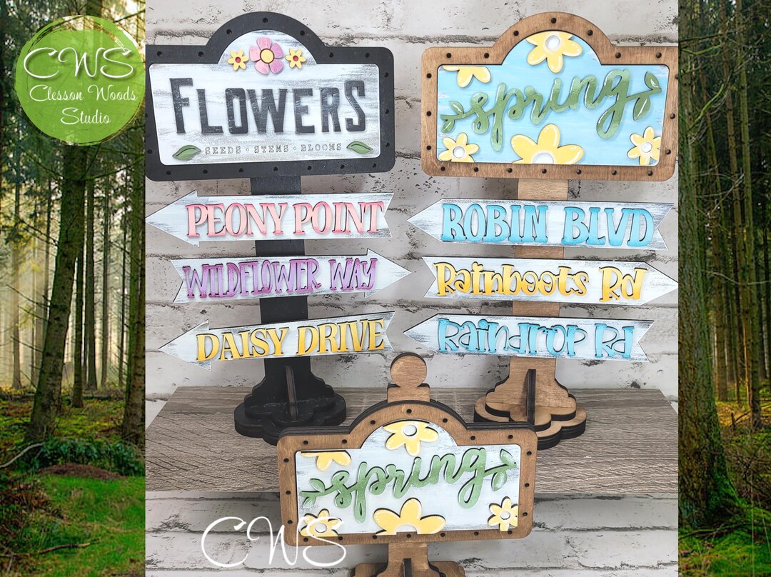 Spring Flowers Add-on for Mini Post & Street Sign Frames (sold ...