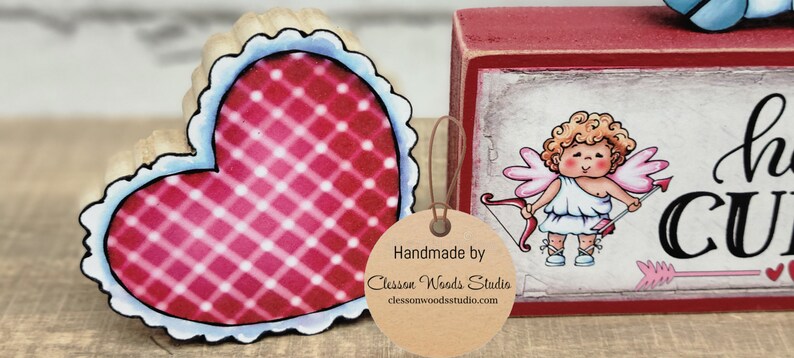 Hello Cupid Valentines 4 Piece Wood Block Set - Etsy