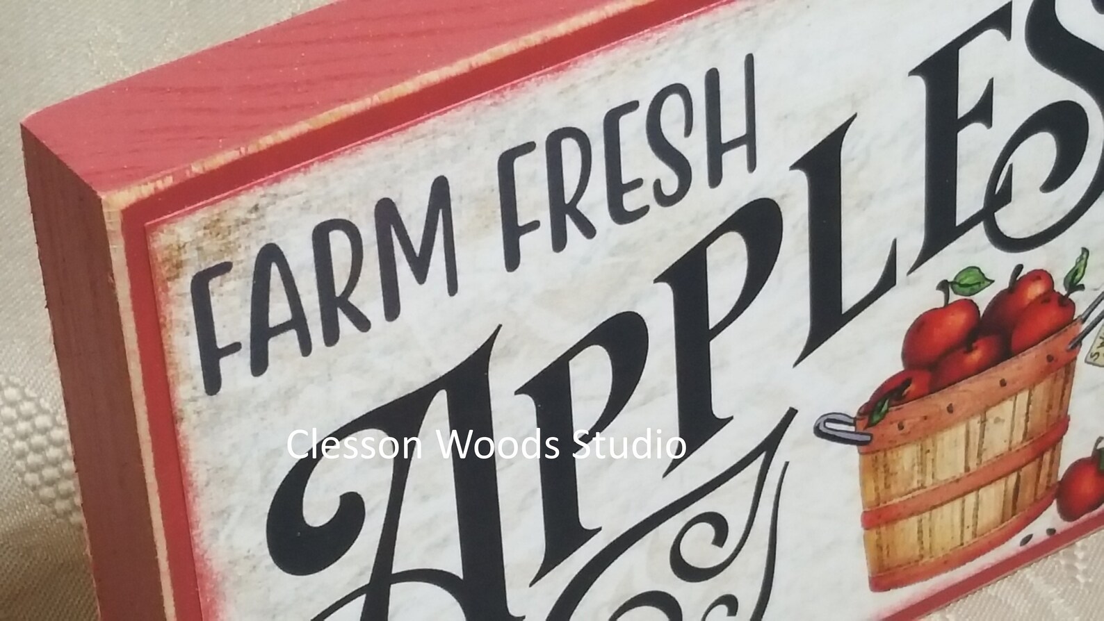 Farm Fresh Apples Small Wood Sign - Etsy