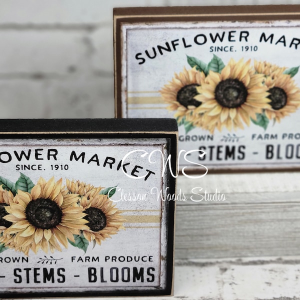 Wood Sunflower Sign - Etsy