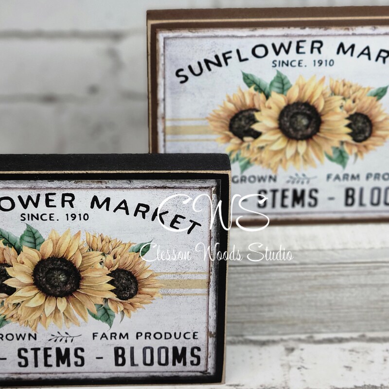 Wood Sunflower Sign - Etsy