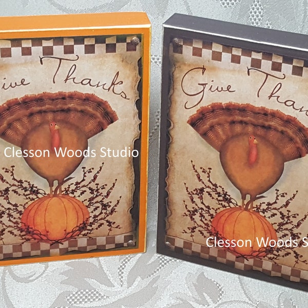 Give Thanks Blocks - Etsy