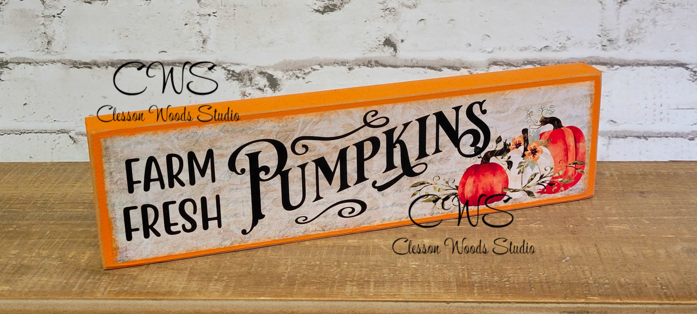 Farm Fresh Pumpkins Horizontal Wood Sign - Etsy