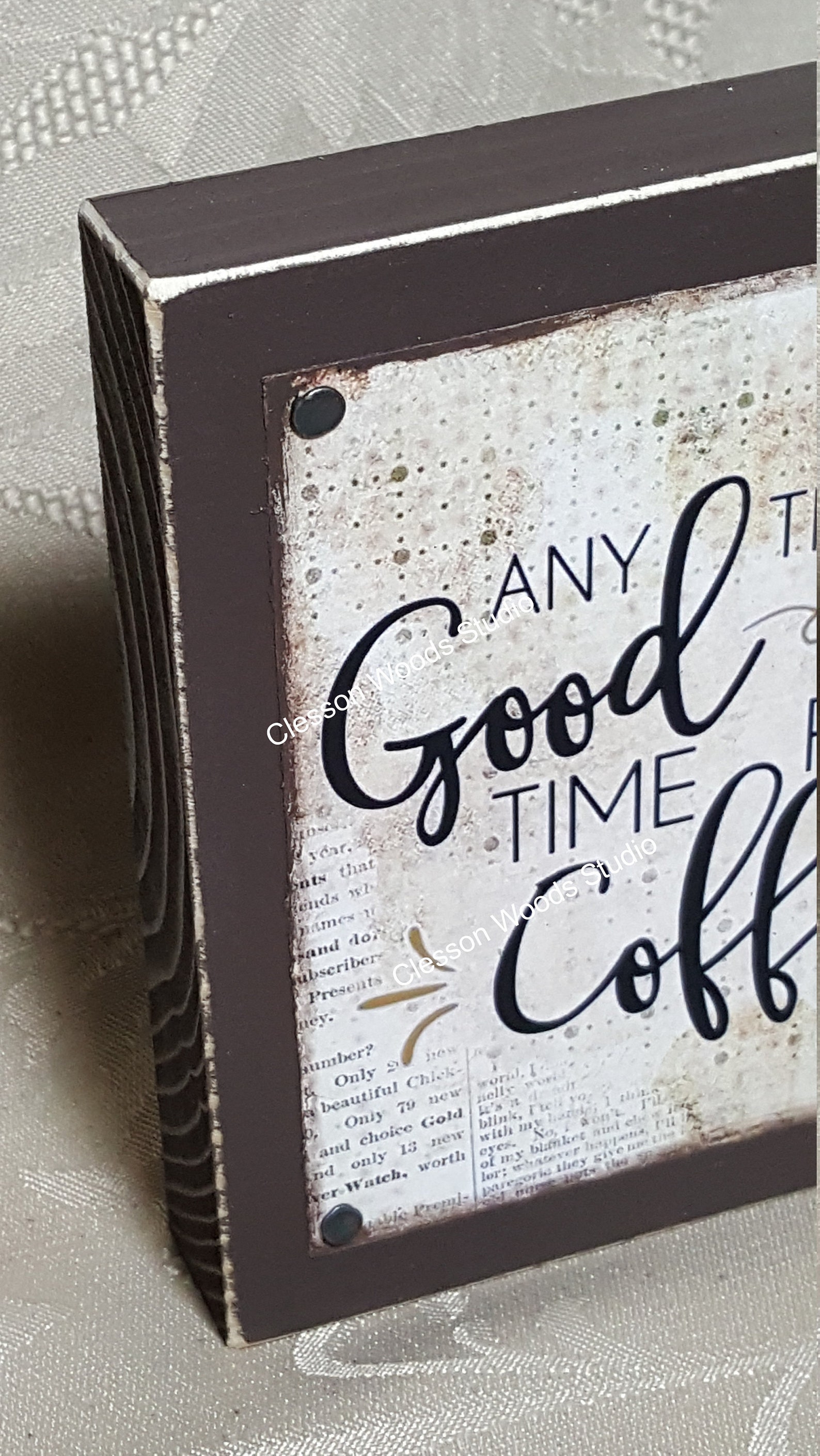Any Time is A Good Time for Coffee Quote Block - Etsy Ireland