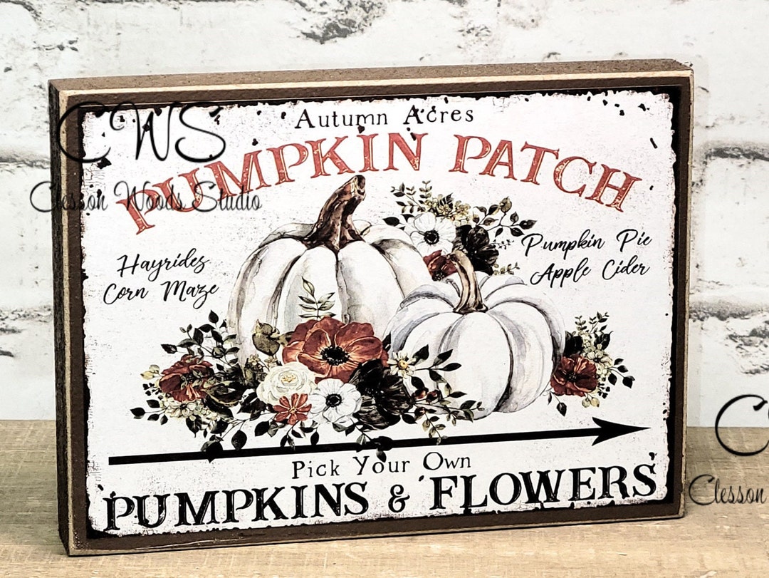Autumn Acres Pumpkin Patch Wood Sign - Etsy