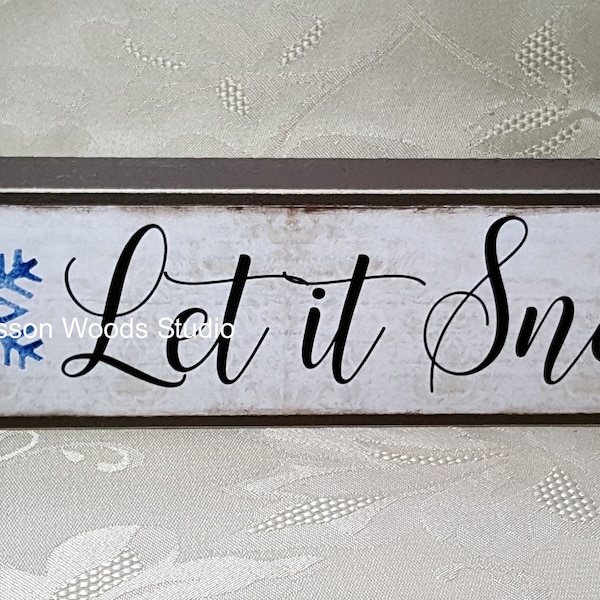 Snow Wood Sign - Etsy