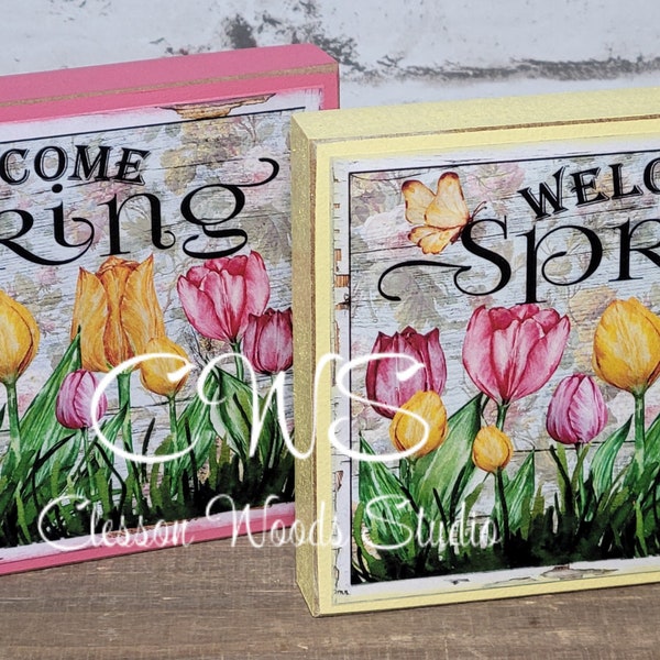 Small Spring Sign - Etsy