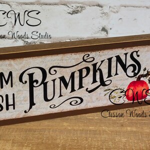 Farm Fresh Pumpkins Horizontal Wood Sign - Etsy