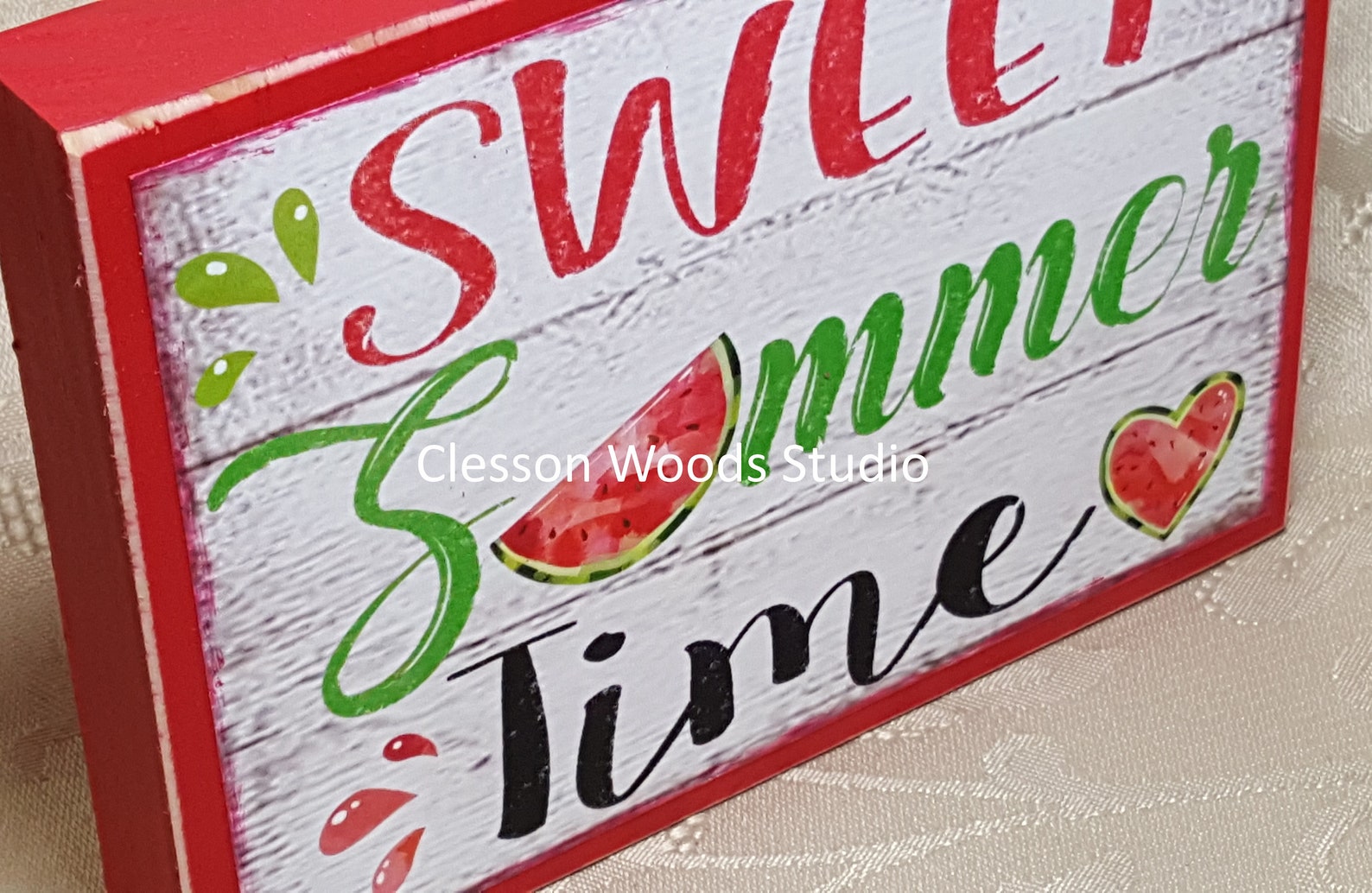 Sweet Summer Time Watermelon Wood Sign - Etsy