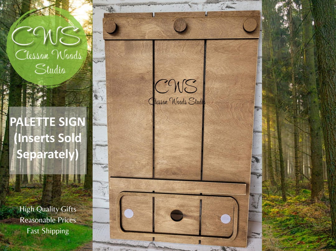 Stained Pallet Sign for Inserts (inserts Sold Separately) - Etsy