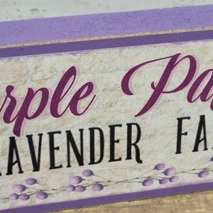 Purple Pastures Lavender Farm Wood Sign - Etsy