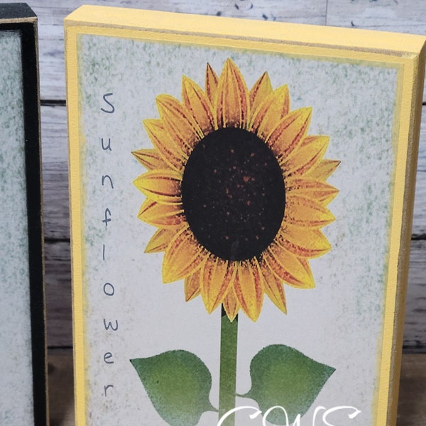 Wood Sunflower Sign - Etsy