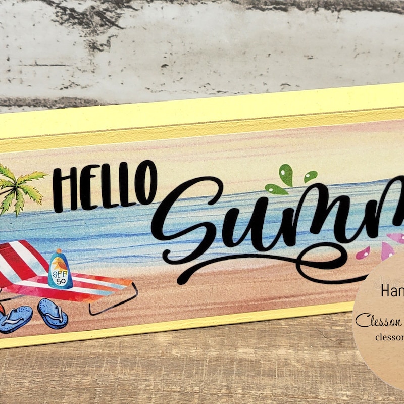 Summer Block Sign - Etsy