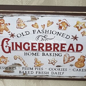 Old Fashioned Gingerbread Small Wood Block Sign - Etsy