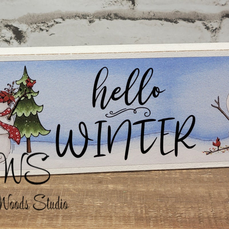 Hello Winter Sign - Etsy