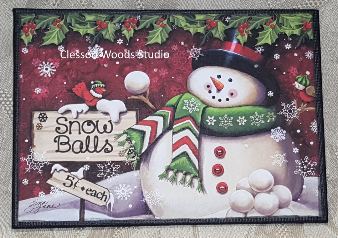 Snowballs 5 Cents Each black 7x5 Canvas - Etsy