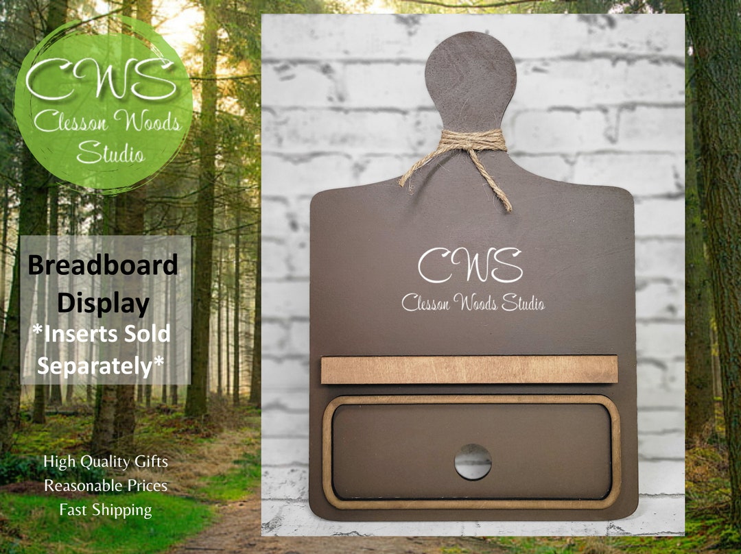 Breadboard Display (brown/stained) for Inserts Sold Separately - Etsy