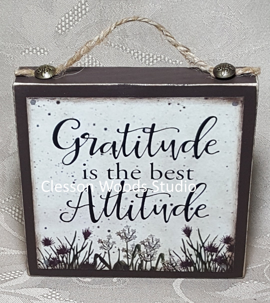 Gratitude is the Best Attitude Quote Block - Etsy