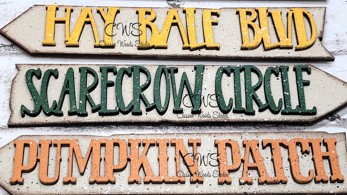 Fall Arrows Bundle 2 Add-on for Mini Post & Street Sign Frames - Etsy