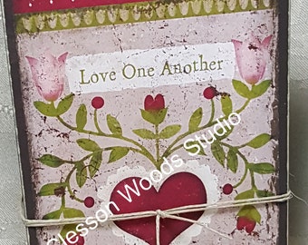 Love One Another Wood Sign - Etsy