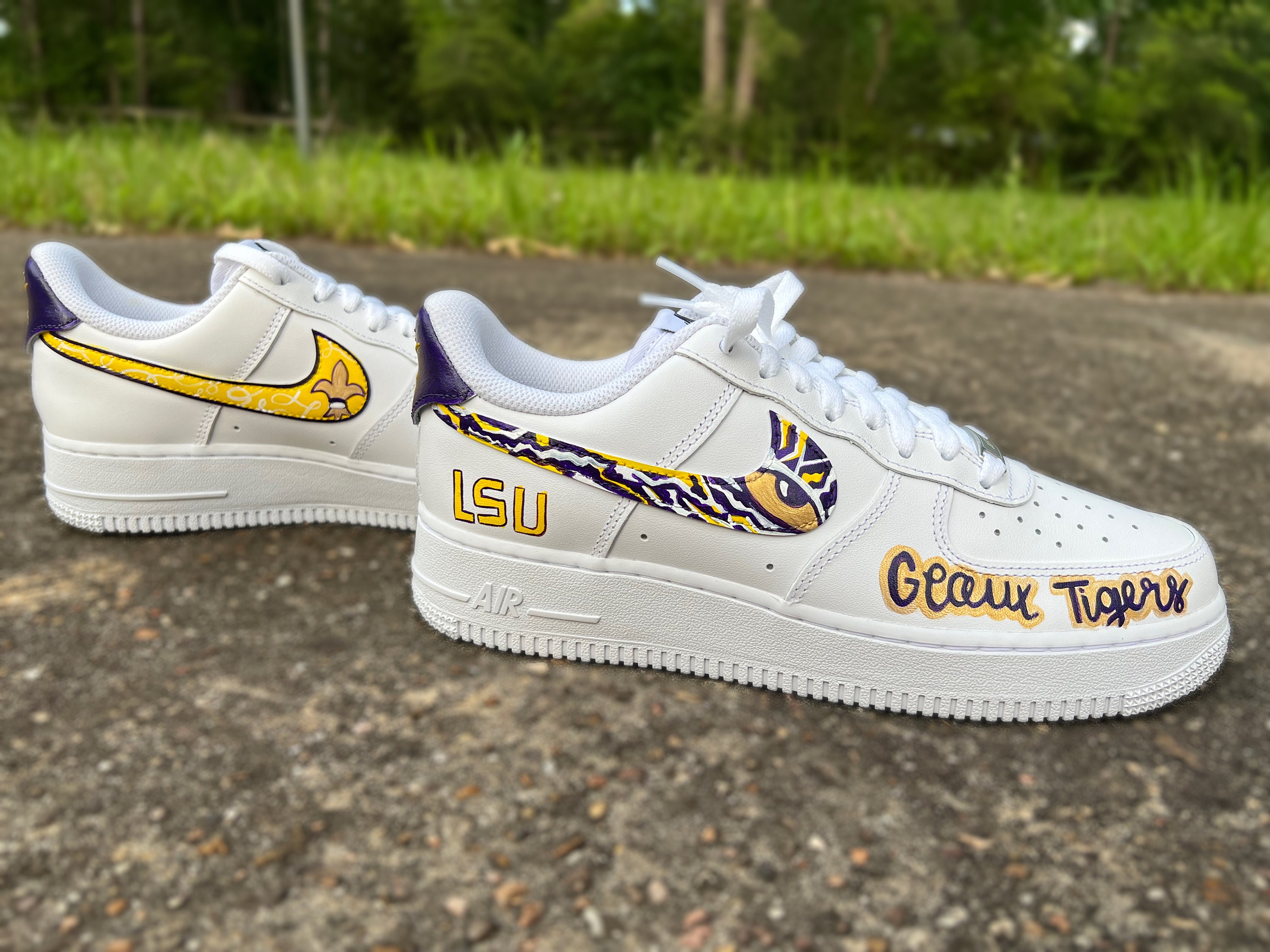 LSU Inspired Custom Shoes - Etsy