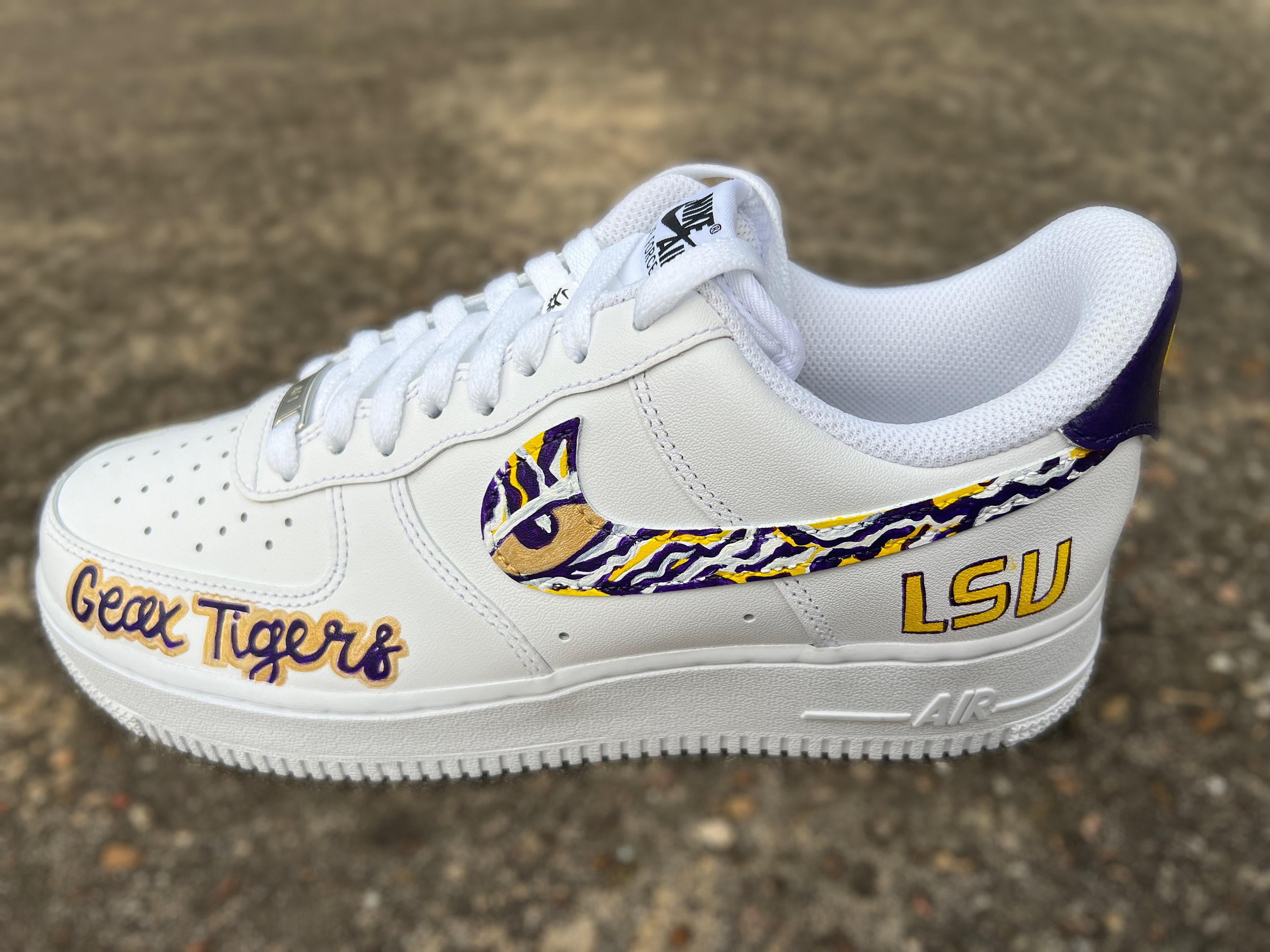 LSU Inspired Custom Shoes - Etsy