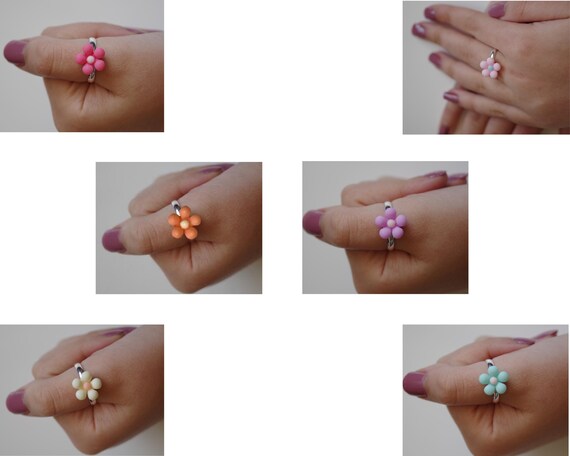 Delicate Flower Ring Adjustable Rings For Women Sunflower | Etsy