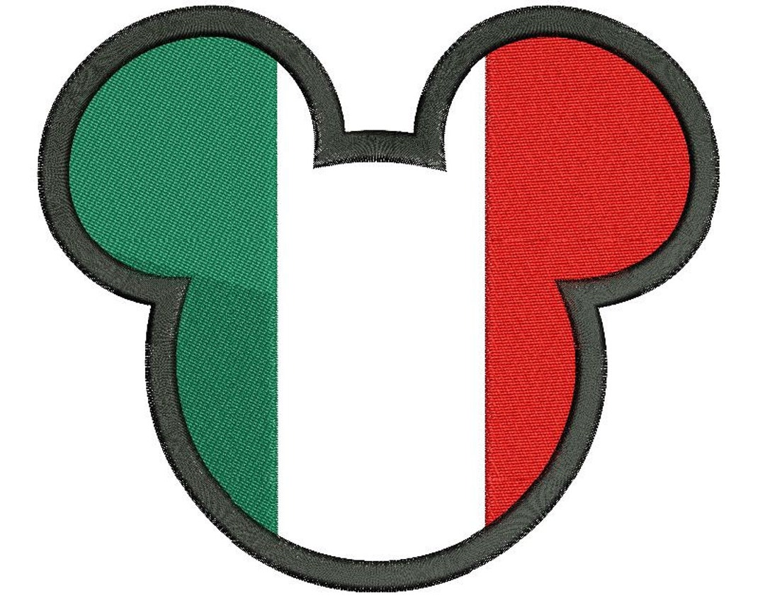 Mickey Mouse Italy Applique Embroidery Design - Etsy