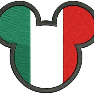Mickey Mouse Italy Applique Embroidery Design - Etsy