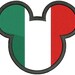 Mickey Mouse Italy Applique Embroidery Design - Etsy