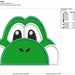 Yoshi Super Mario Head Applique Embroidery Design - Instant Download - Etsy