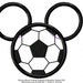 Mickey Mouse Football Applique Embroidery Design - Etsy