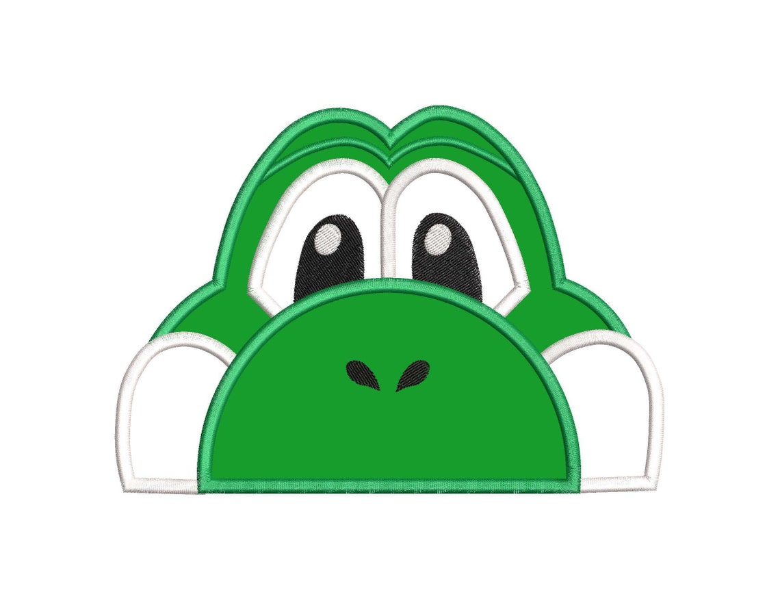 Yoshi Super Mario Head Applique Embroidery Design Instant - Etsy