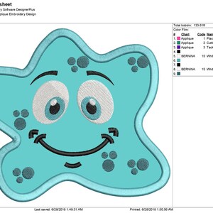 Bacteria Applique Embroidery Design - Instant Download - Etsy