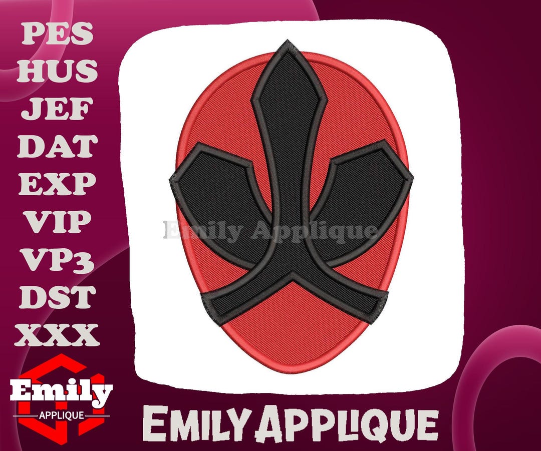 Red_power_rangers_head_fill_machine_02_embroidery_design 12 Formats ...