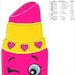 Lipstick Shopkins Head Applique Embroidery Design - Instant Download - Etsy