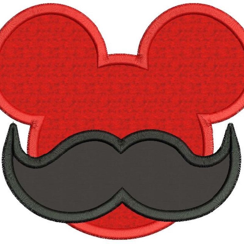 Mustache Applique - Etsy