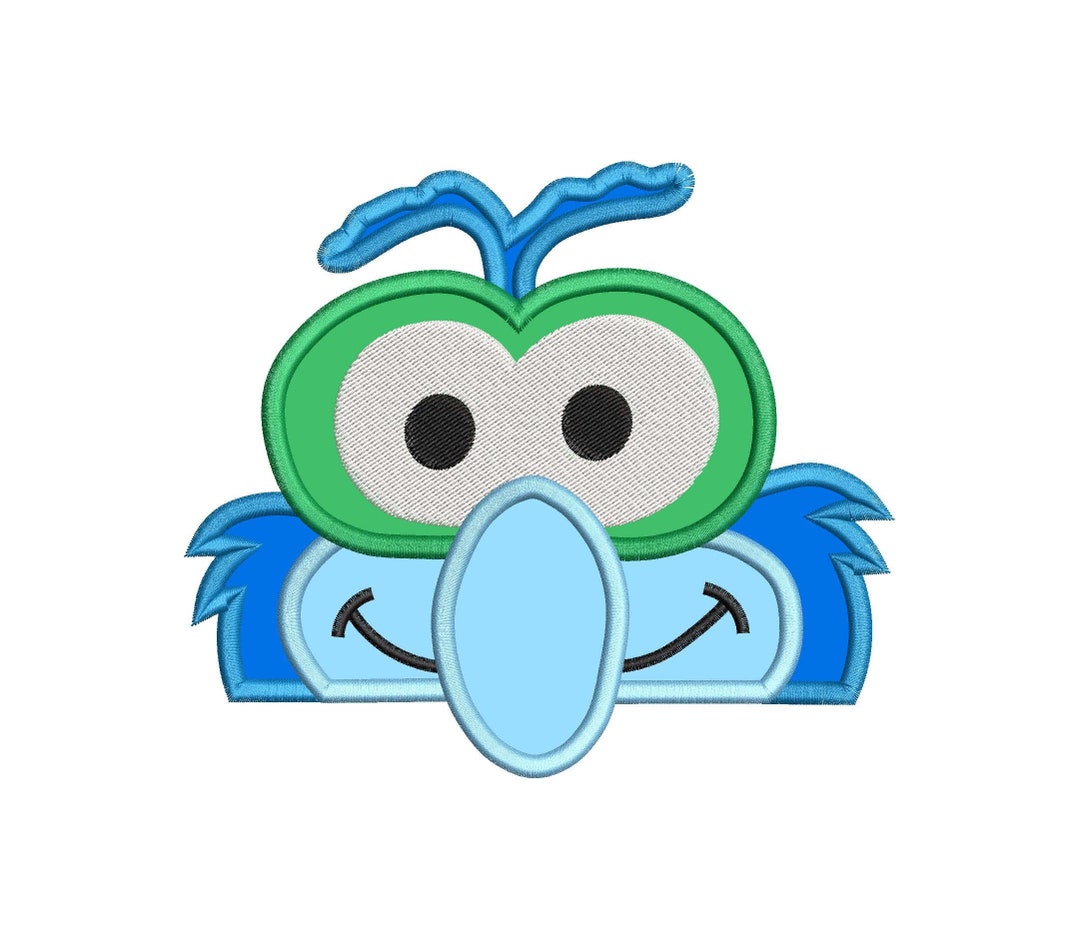 Gonzo Muppet Baby Head 02 Applique Embroidery Design - Instant Download ...